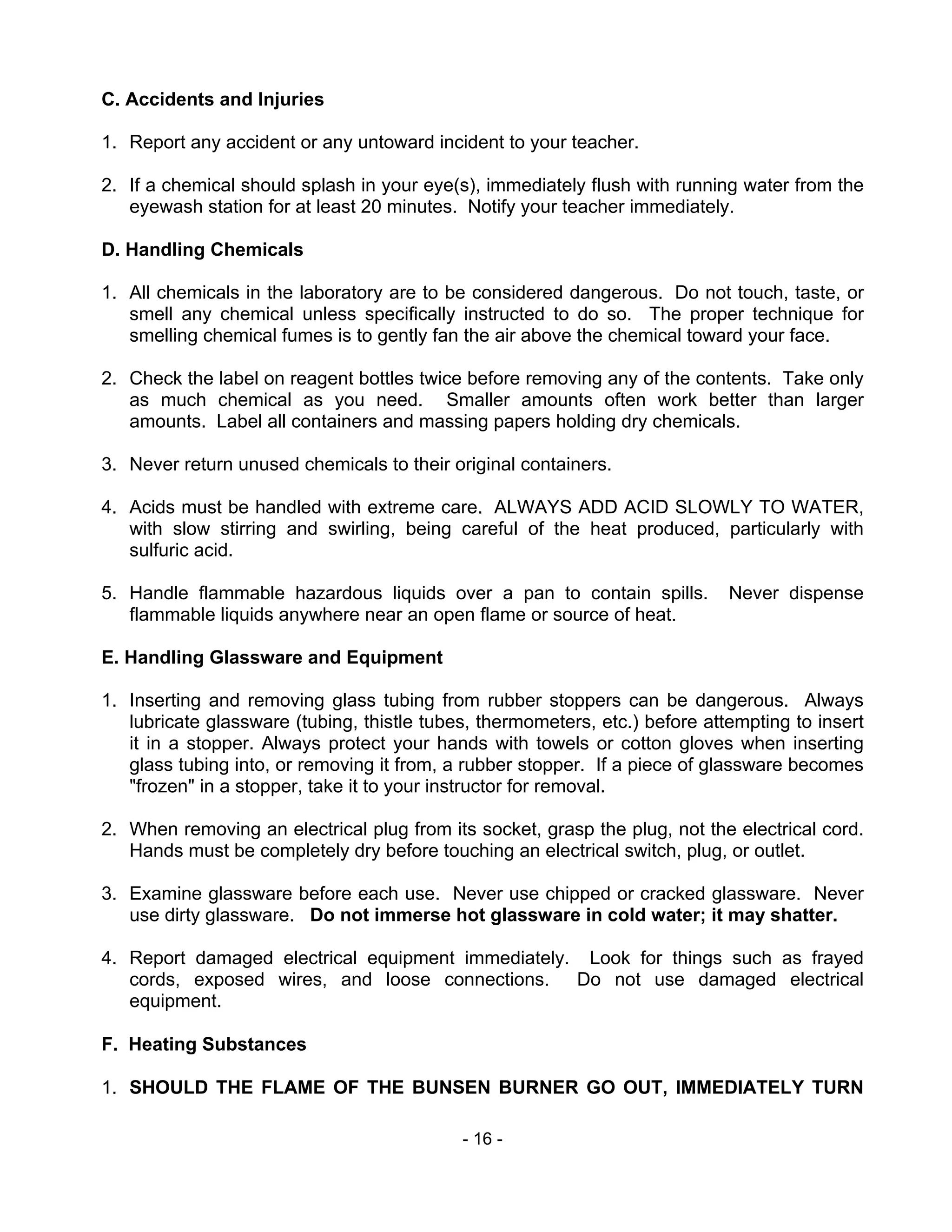 Chem m2 laboratory apparatus, safety rules & symbols | PDF