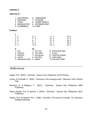 Chem m2 laboratory apparatus, safety rules & symbols | PDF