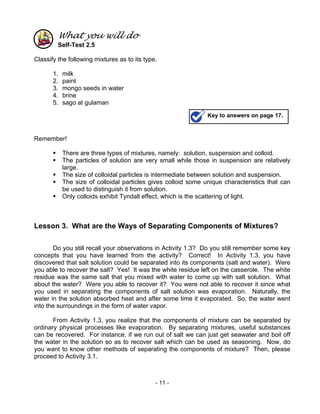 Chem m4 mixed matter | PDF | Chemistry | Science