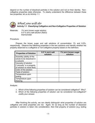 Chem m6 colligative properties of solution | PDF