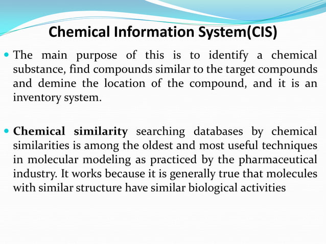 Chemo-informatics sem 4 MSc Bioinformatics | PPT