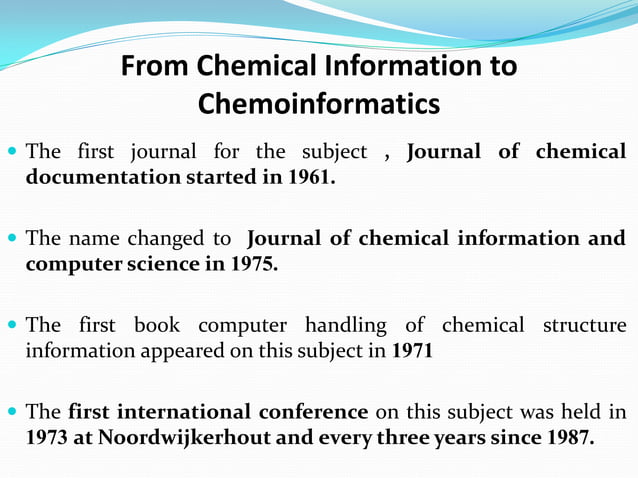 Chemo-informatics sem 4 MSc Bioinformatics | PPT