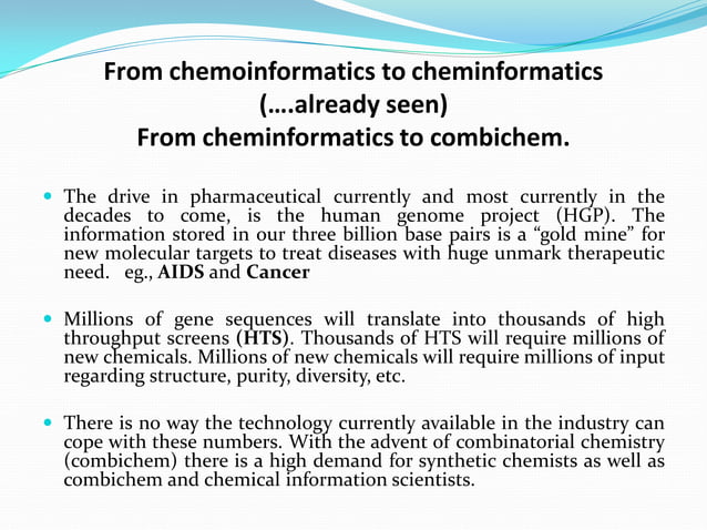 Chemo-informatics sem 4 MSc Bioinformatics | PPT