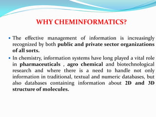 Chemo-informatics sem 4 MSc Bioinformatics | PPT
