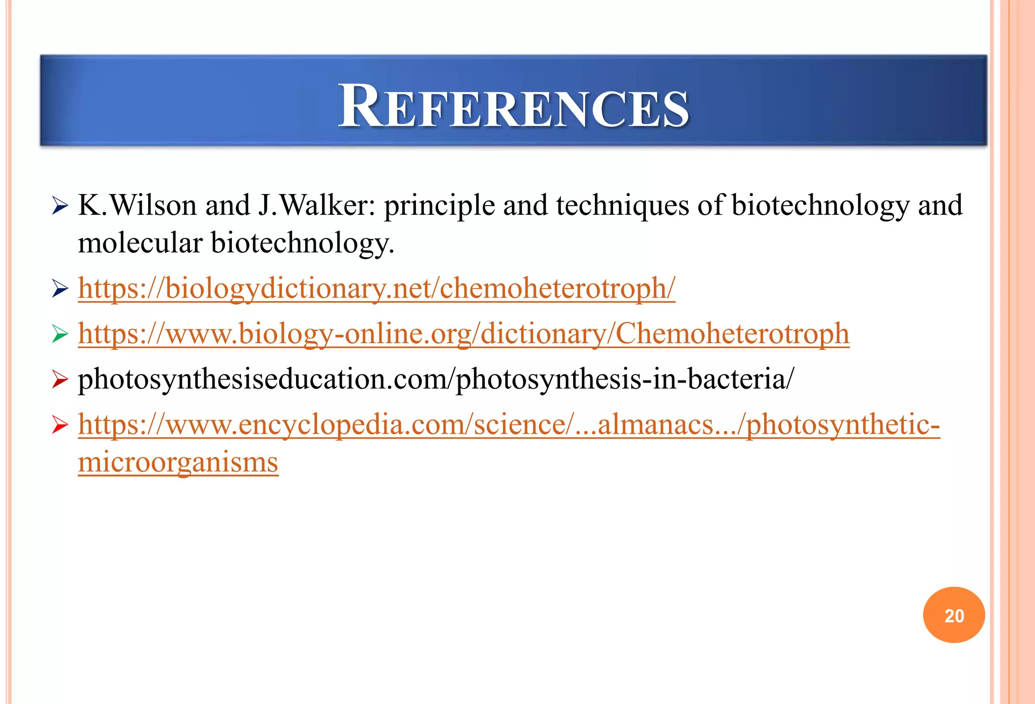 Chemoheterotrophs and photosynthetic microorganism | PPTX