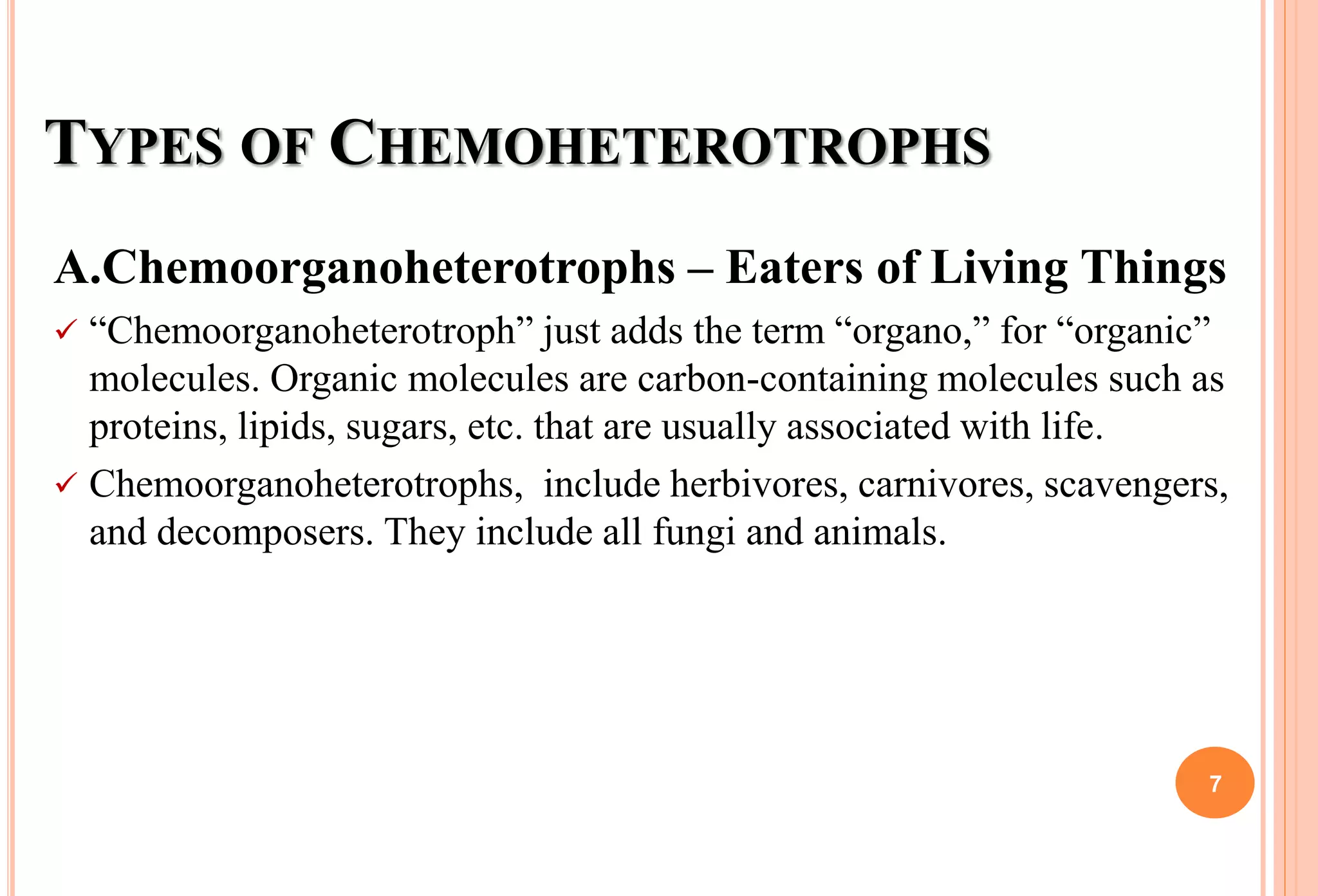 Chemoheterotrophs and photosynthetic microorganism | PPTX