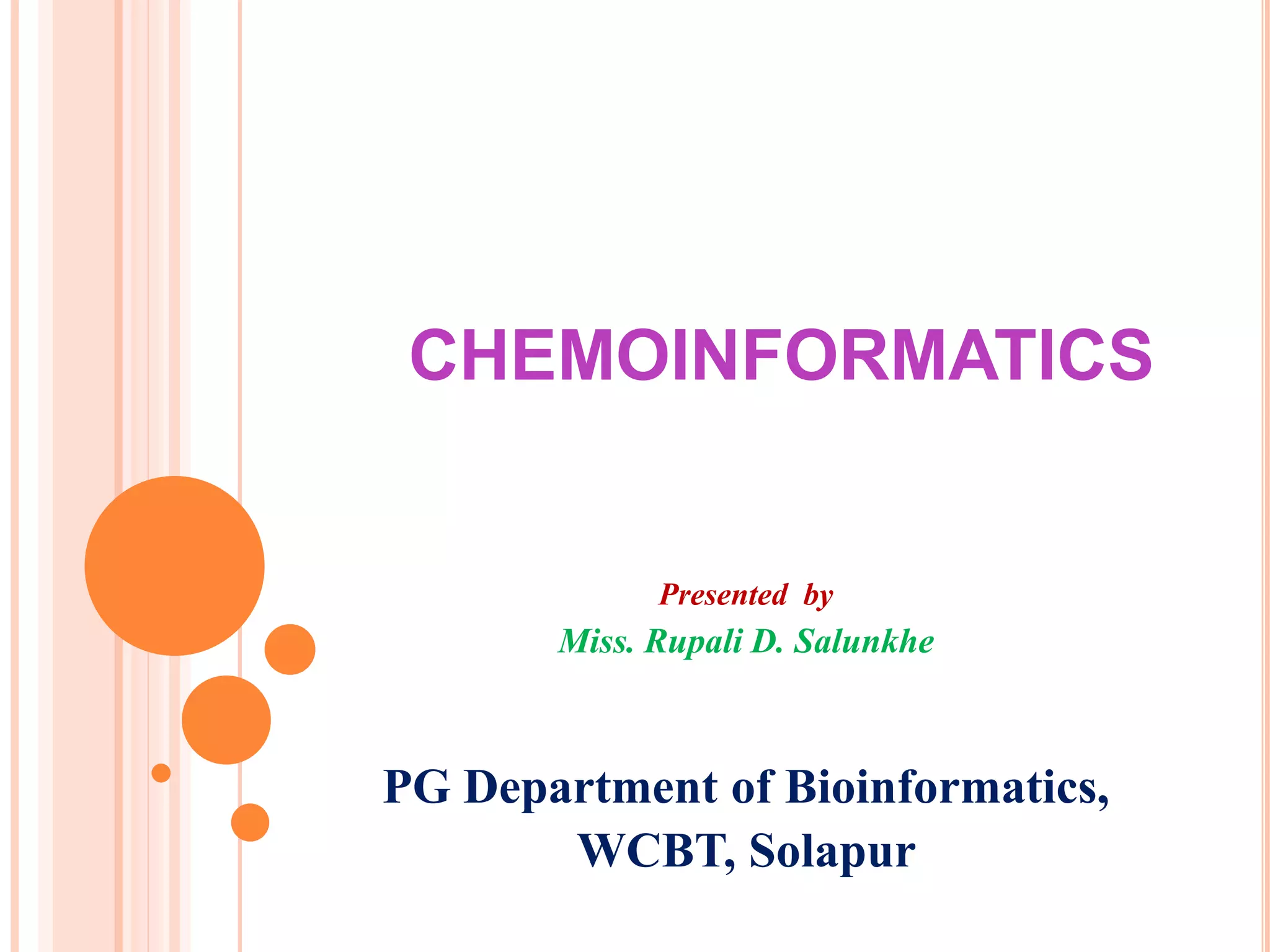Chemoinformatics | PPTX