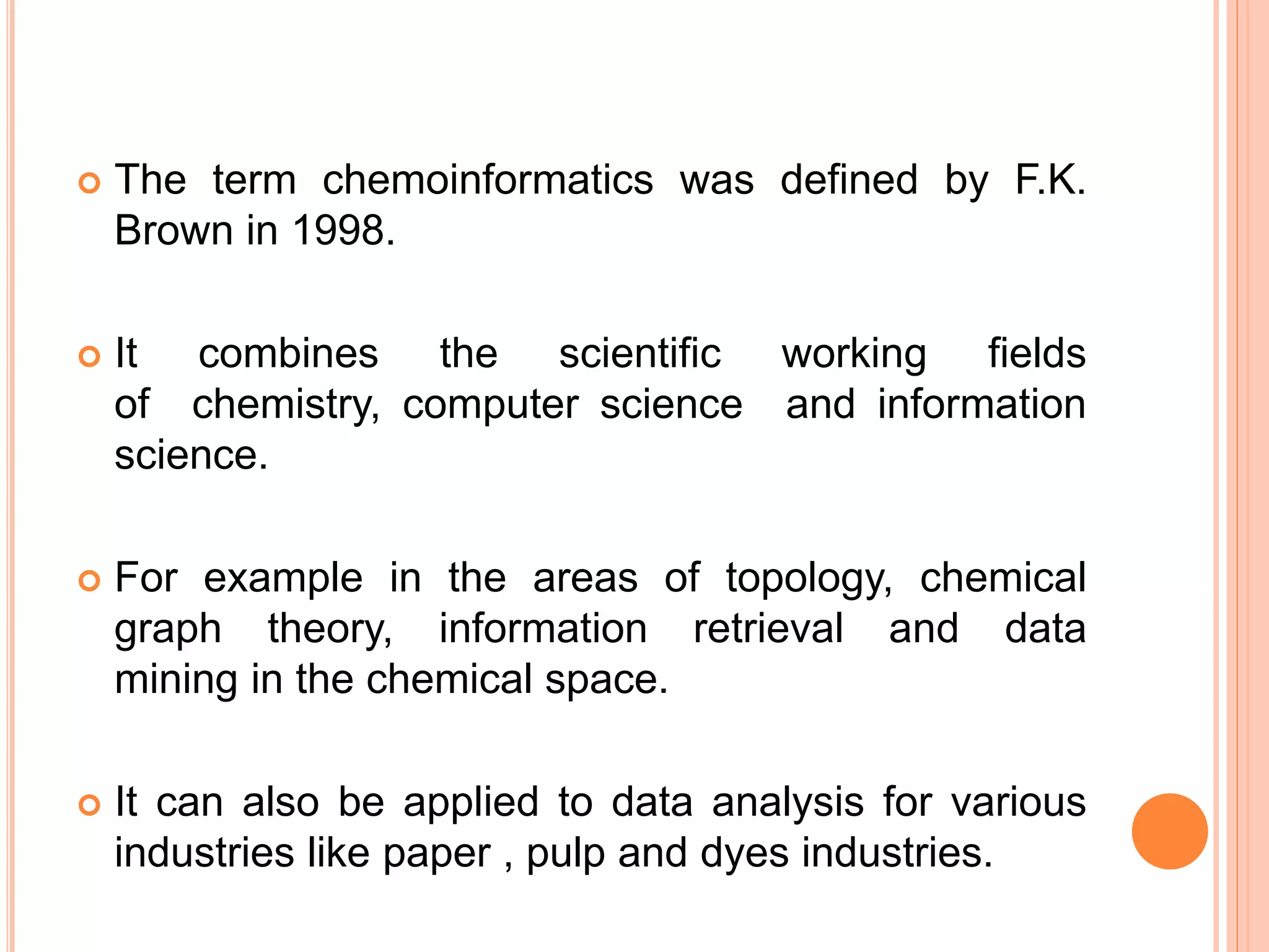 Chemoinformatics | PPTX