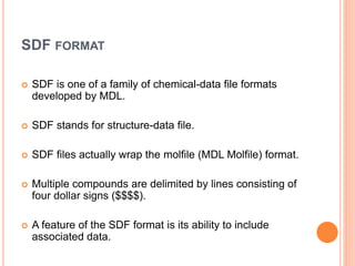 Chemoinformatics | PPTX | Databases | Computer Software and Applications