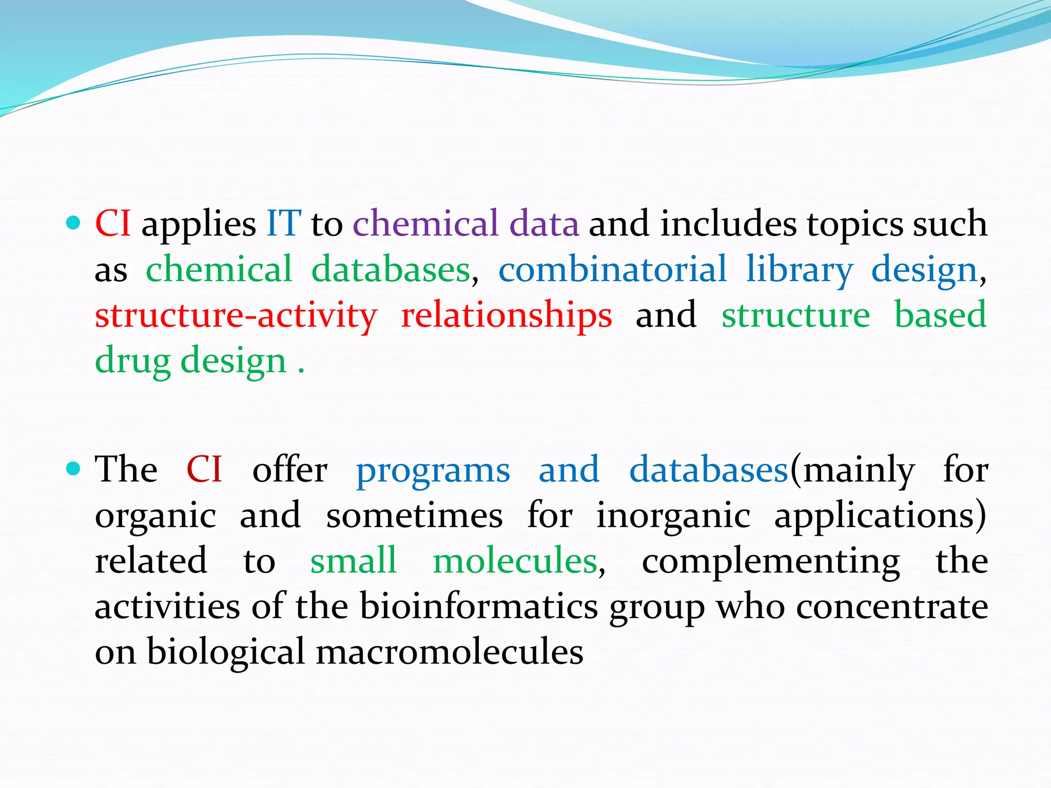 Chemoinformatics.ppt
