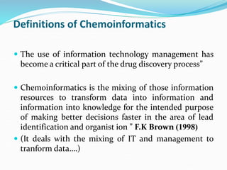 Chemoinformatics.ppt