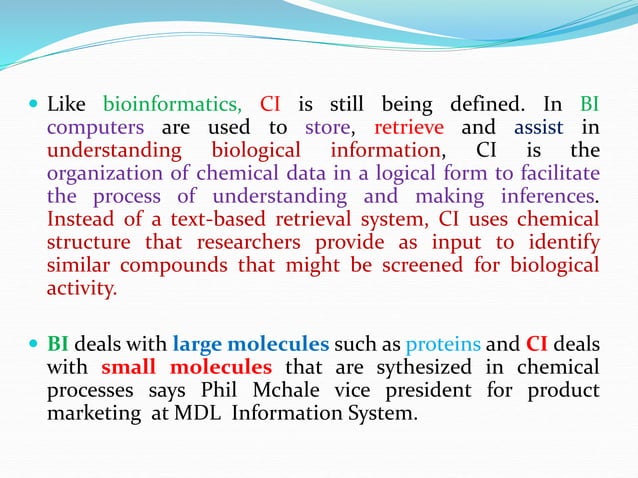 Chemoinformatics.ppt | Pharmaceutical Industry | Industries