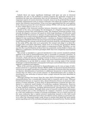 Chemoinformatics—an introduction for computer scientists | PDF