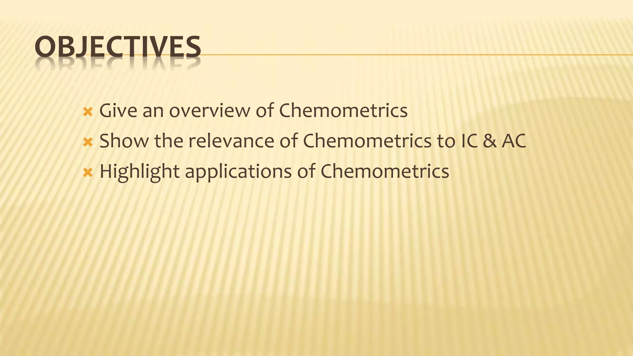 Chemometrics | PPTX