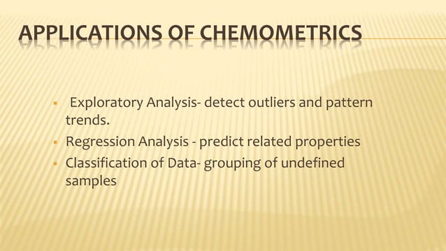 Chemometrics | PPTX | Chemistry | Science