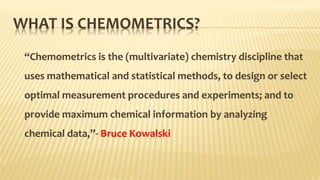 Chemometrics | PPTX