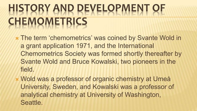 Chemometrics | PPTX | Chemistry | Science