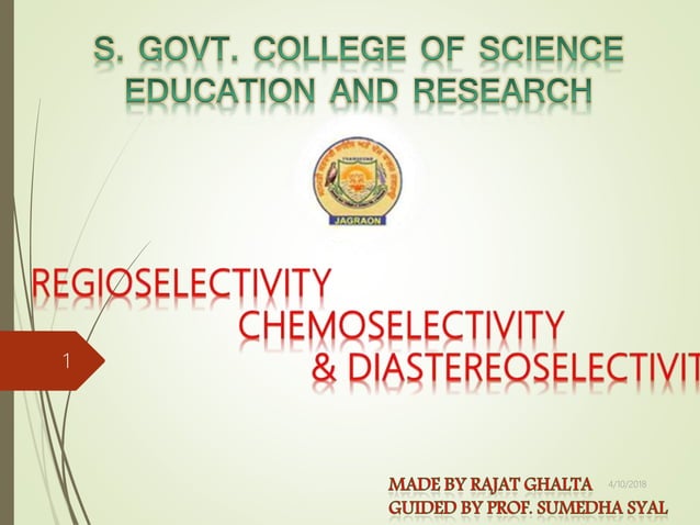 Chemoselectivity and Regioselectivity.pdf | Chemistry | Science