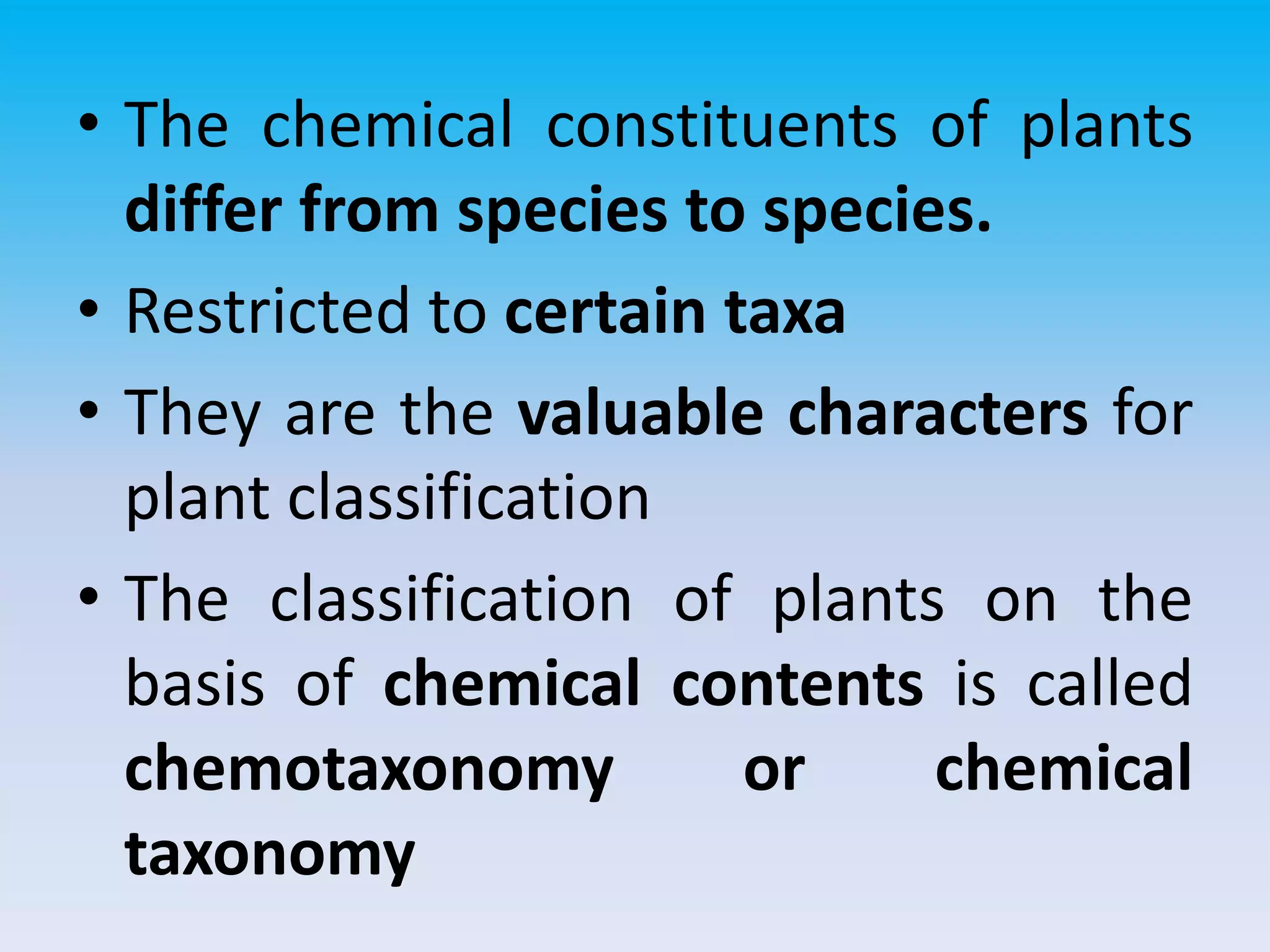 Chemotaxonomy | PPTX