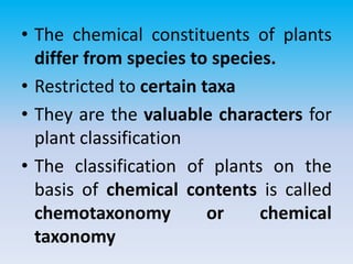 Chemotaxonomy | PPTX