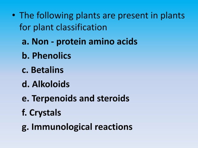 Chemotaxonomy | PPTX | Chemistry | Science