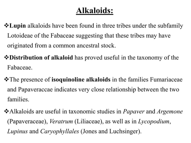 Chemotaxonomy-Plant Taxonomy | PPTX | Biological Sciences | Science
