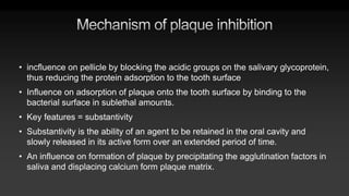 Chemotherapeutic agents in plaque control(chemical agents used in ...