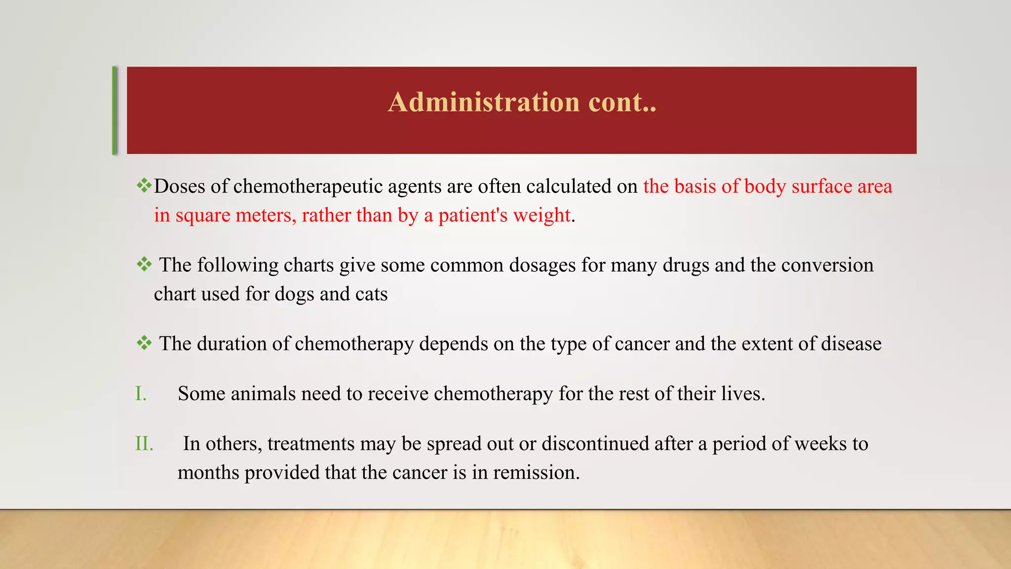 Chemotheraphy in Animal's | PPTX