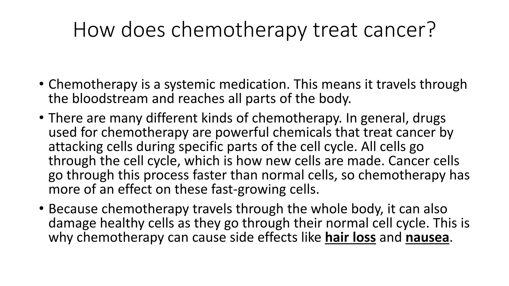 Chemotherapy and types of chemotherapy.pptx