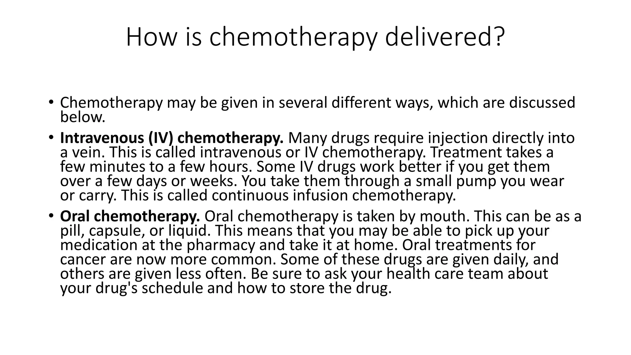 Chemotherapy and types of chemotherapy.pptx