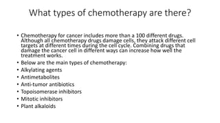 Chemotherapy and types of chemotherapy.pptx