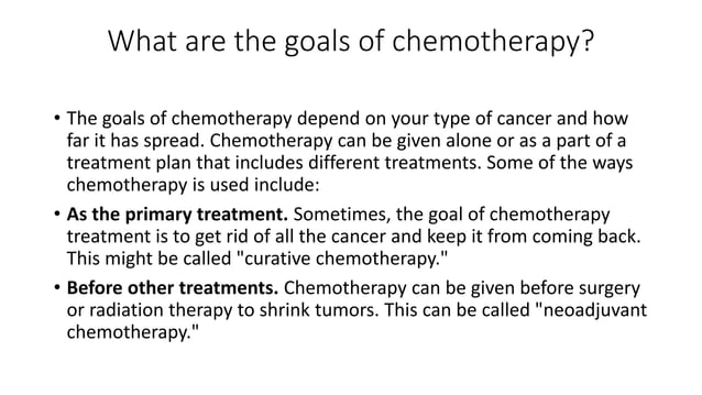 Chemotherapy and types of chemotherapy.pptx