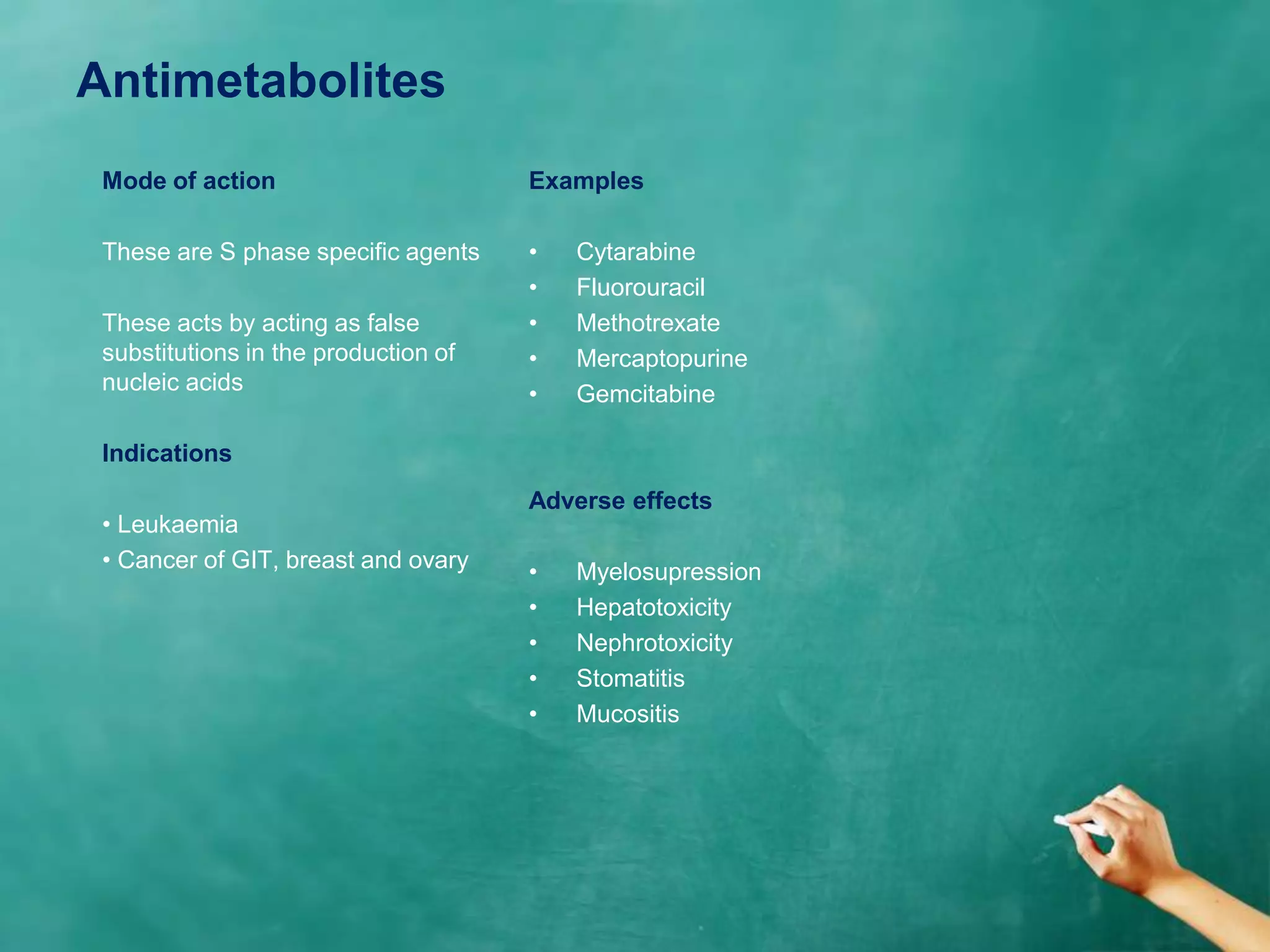 Chemotherapy agents | PPTX