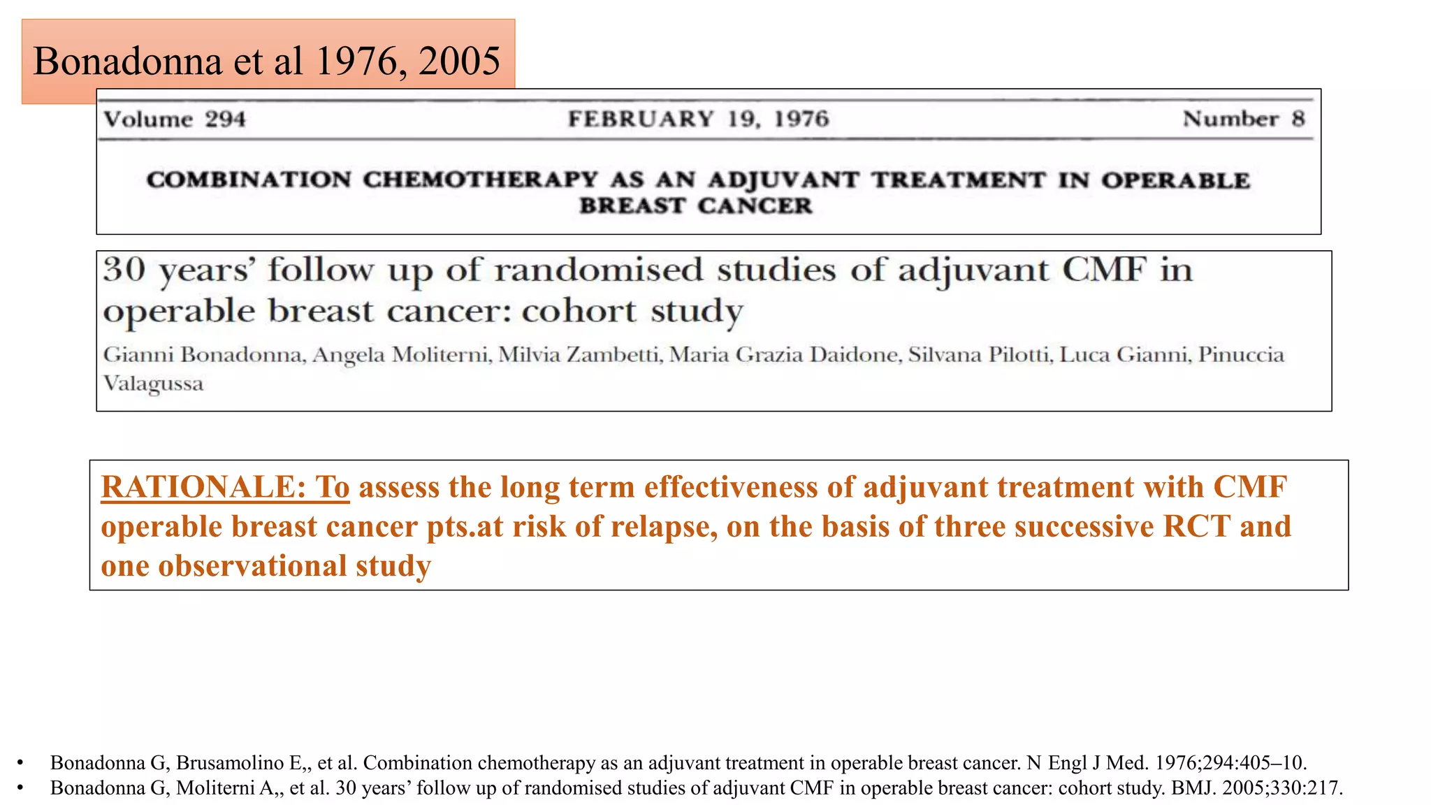 EVOLUTION OF CHEMOTHERAPY IN BREAST CANCER | PPTX