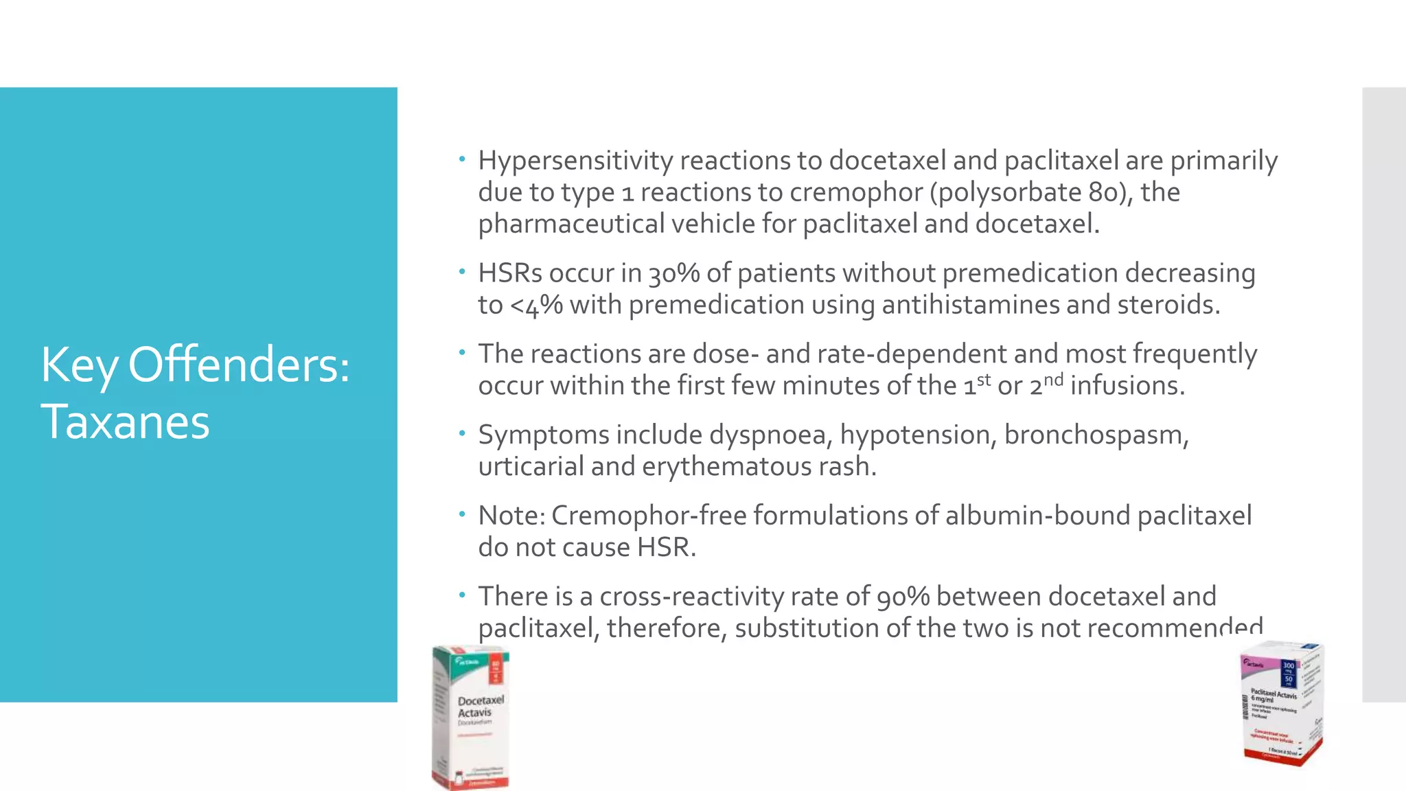 Chemotherapy Induced Hypersensitivity Reactions | PPTX