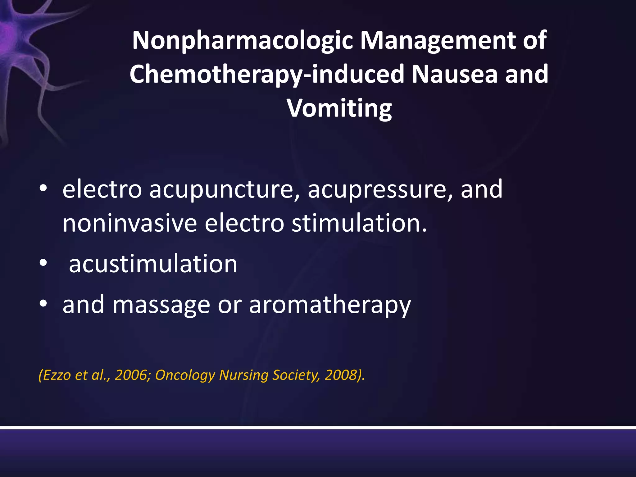 Chemotherapy induced nausea and vomiting | PPTX