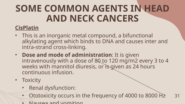 CHEMOTHERAPY IN HEAD AND NECK CANCERS.pptx | Free Download