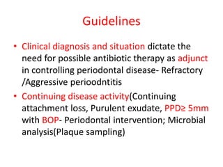 Chemotherapy in periodontology | PDF