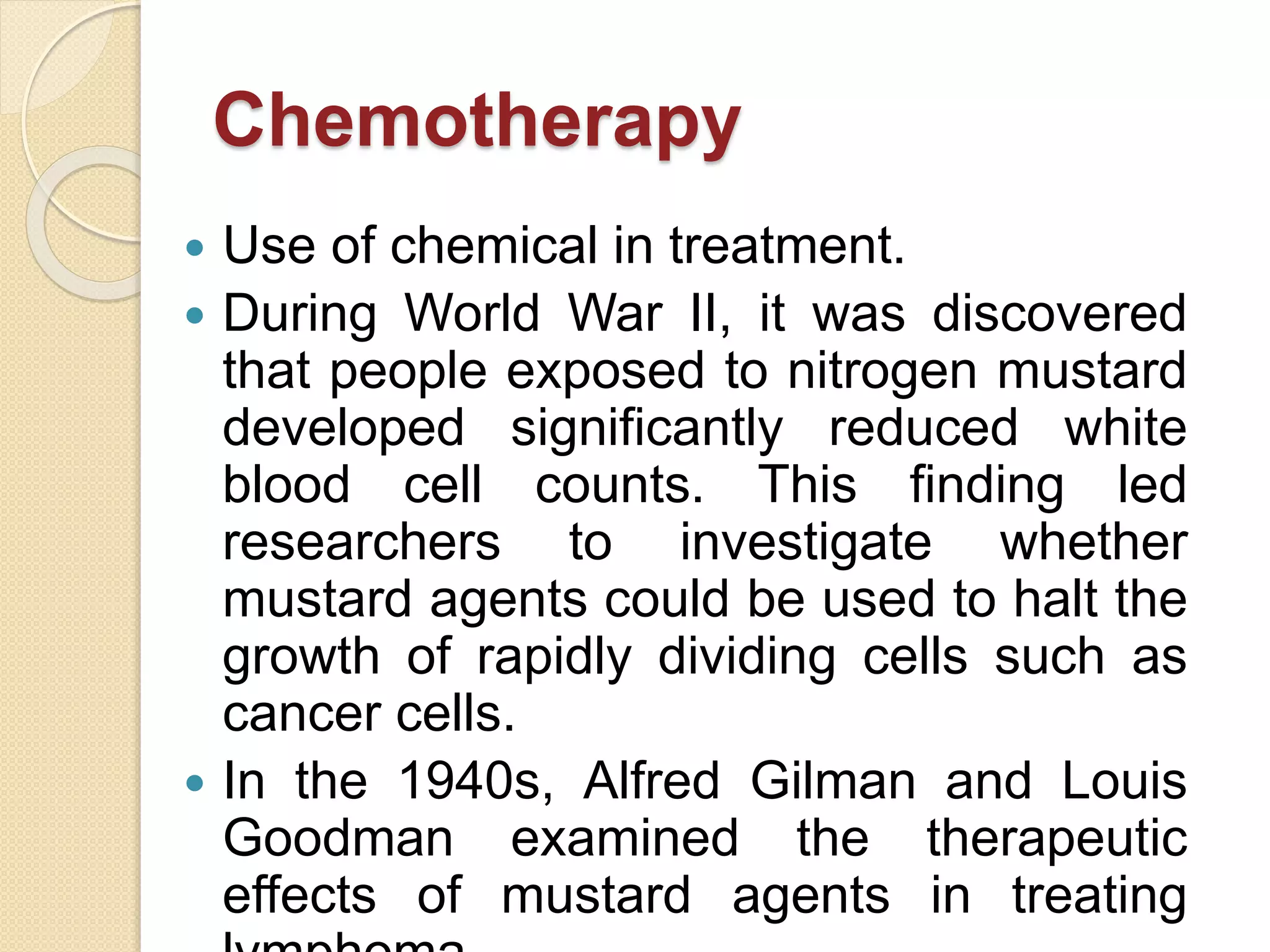 Chemotherapy of cancer | PPTX