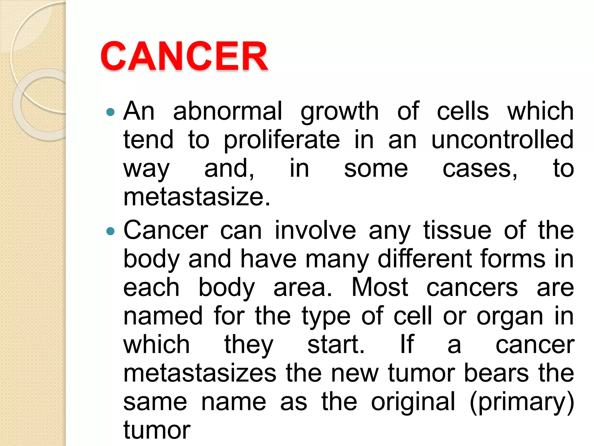 Chemotherapy of cancer | PPTX