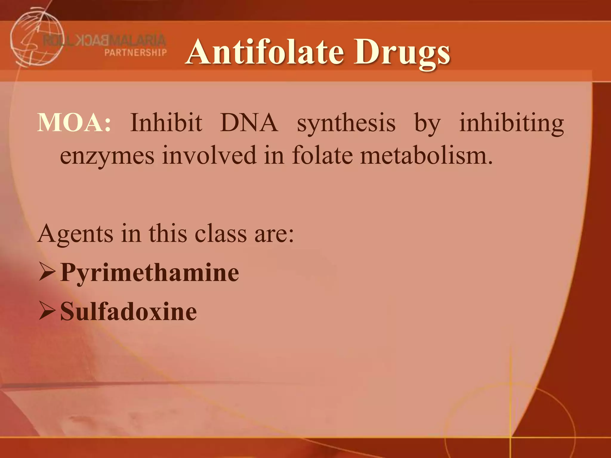 Chemotherapy of malaria | PPTX