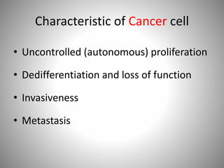 Chemotherapy of malignancy | PPTX