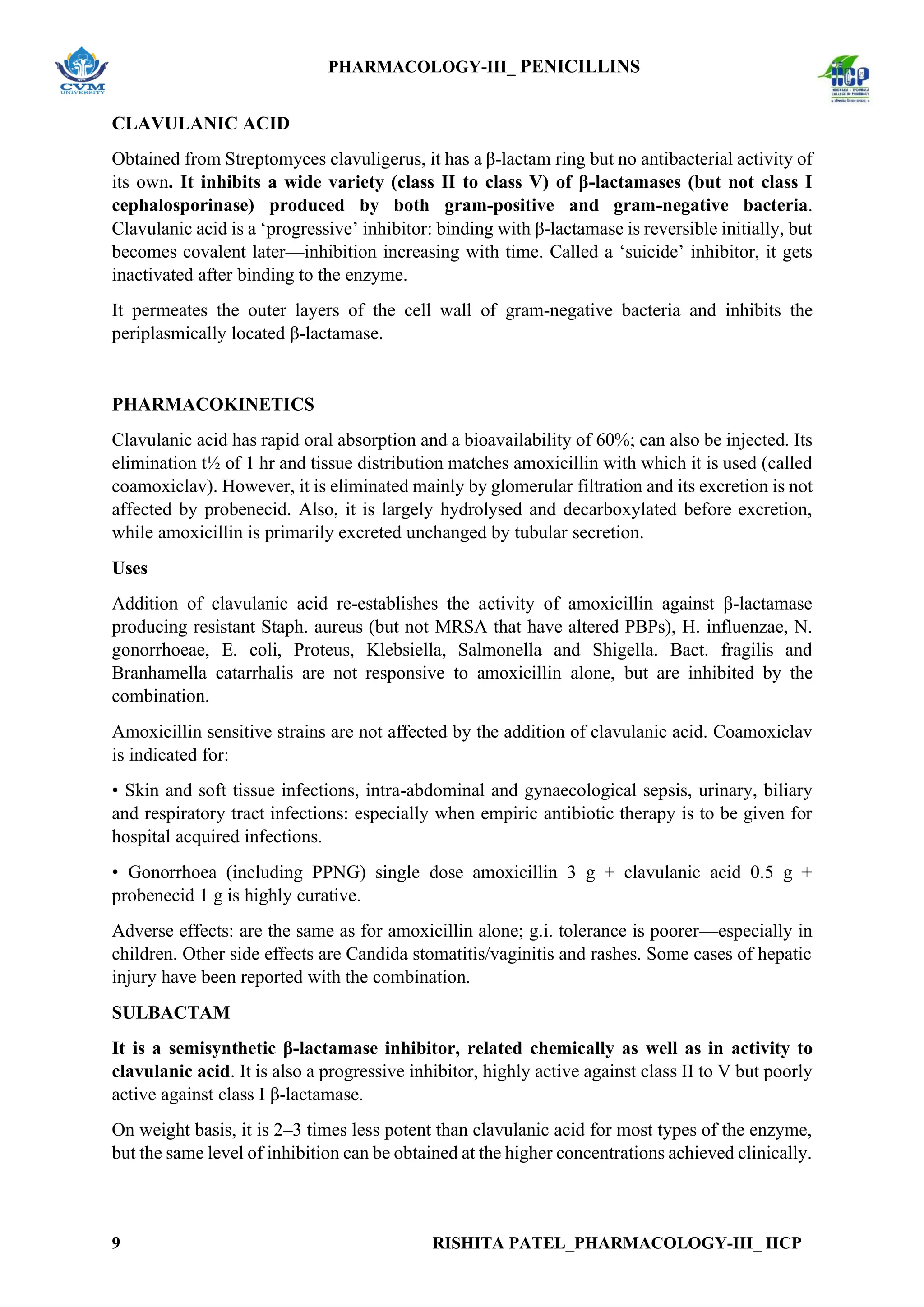 CHEMOTHERAPY_RDP_G 3_PENICILLIN.pdf_SEM-6 | PDF