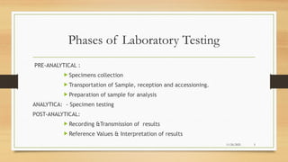 CHEM PATH 3; SAMPLE COLLECTION,TRANSPORT, PROCESSING AND STORAGE.pptx