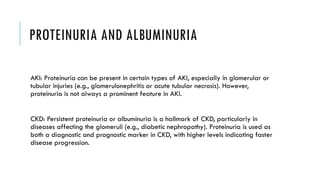 biochemical analysis of acute kidney injury and chronic kidney disease ...