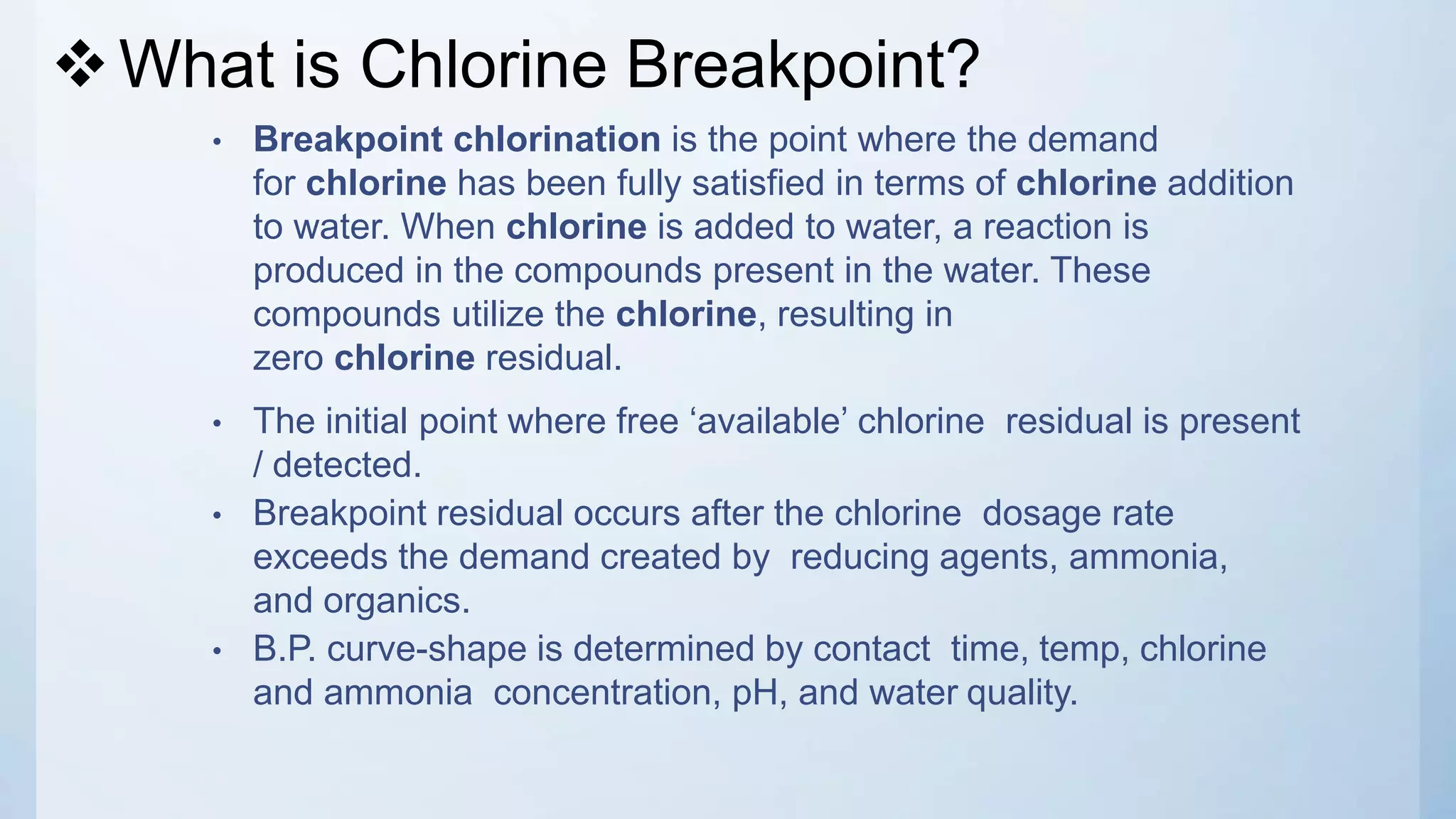Breakpoints clorination | PPTX