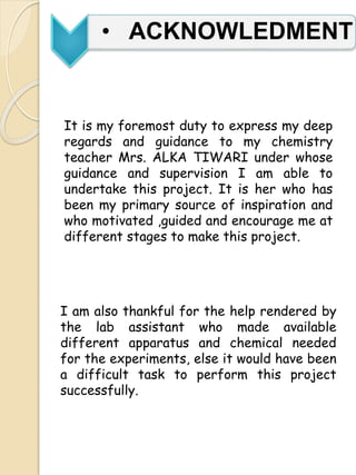 CBSE Class 12 Chemistry Investgatory Project file | PPTX