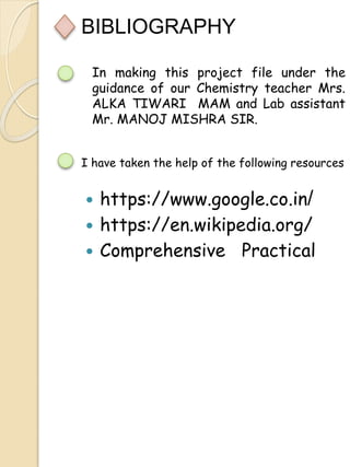 CBSE Class 12 Chemistry Investgatory Project file