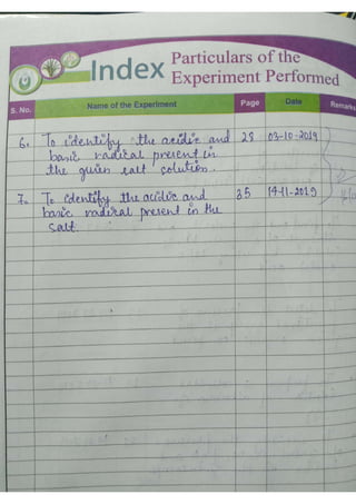 Chem practical Class XII | PDF