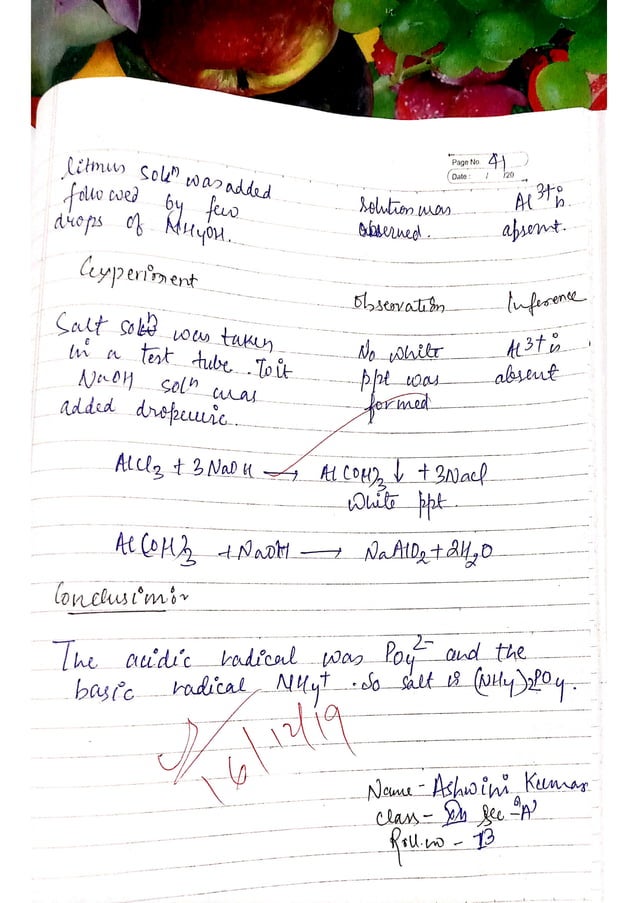 Chem practical Class XII | PDF
